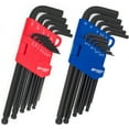 Allen Wrench Set, 26pcs SAE Metric Hex Key Tools with Long Arm Ball End for Socket Screws - 2 ...