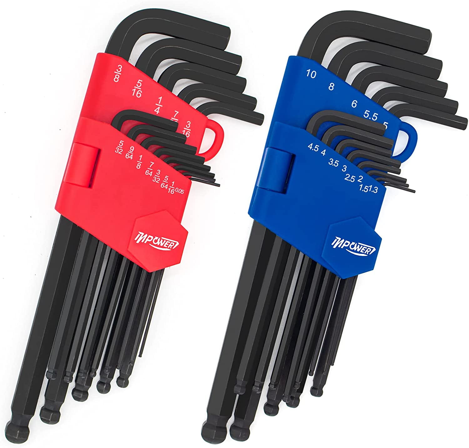 Allen Wrenches Set, 26pcs SAE and Metric Allen Key Set, Long Arm Ball ...