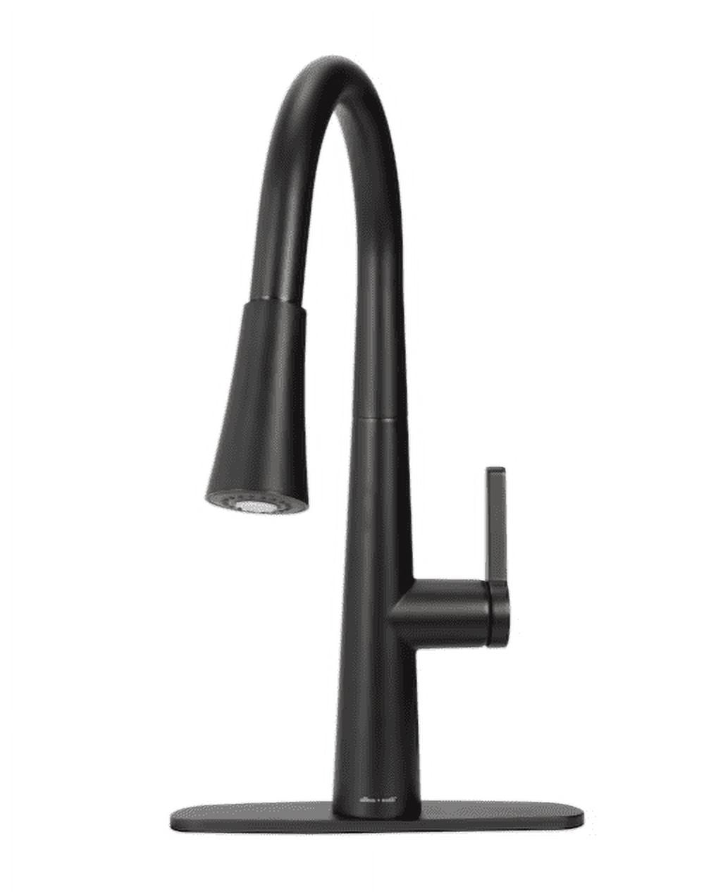 Allen roth Bryton Matte Black 1-Handle Deck-Mount Pull-Down Handle ...