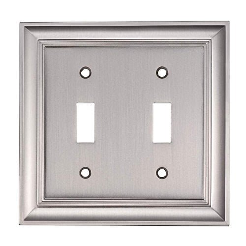 Allen + roth Cosgrove 1-Gang Satin Nickel Double Toggle Wall Plate ...