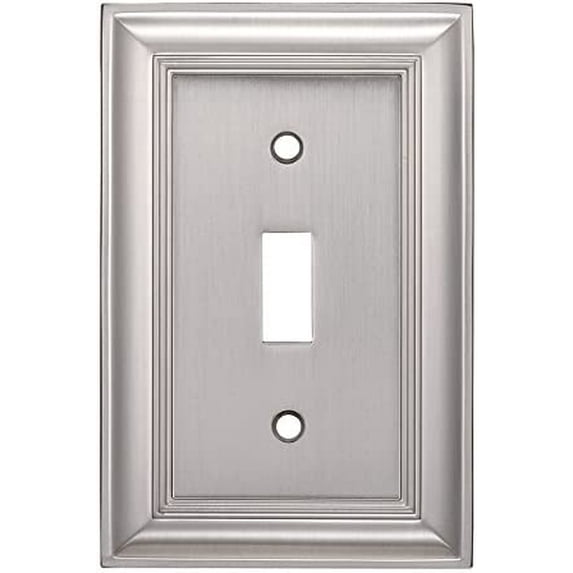 Allen + roth Cosgrove 1-Gang Satin Nickel Single Toggle Wall Plate ...