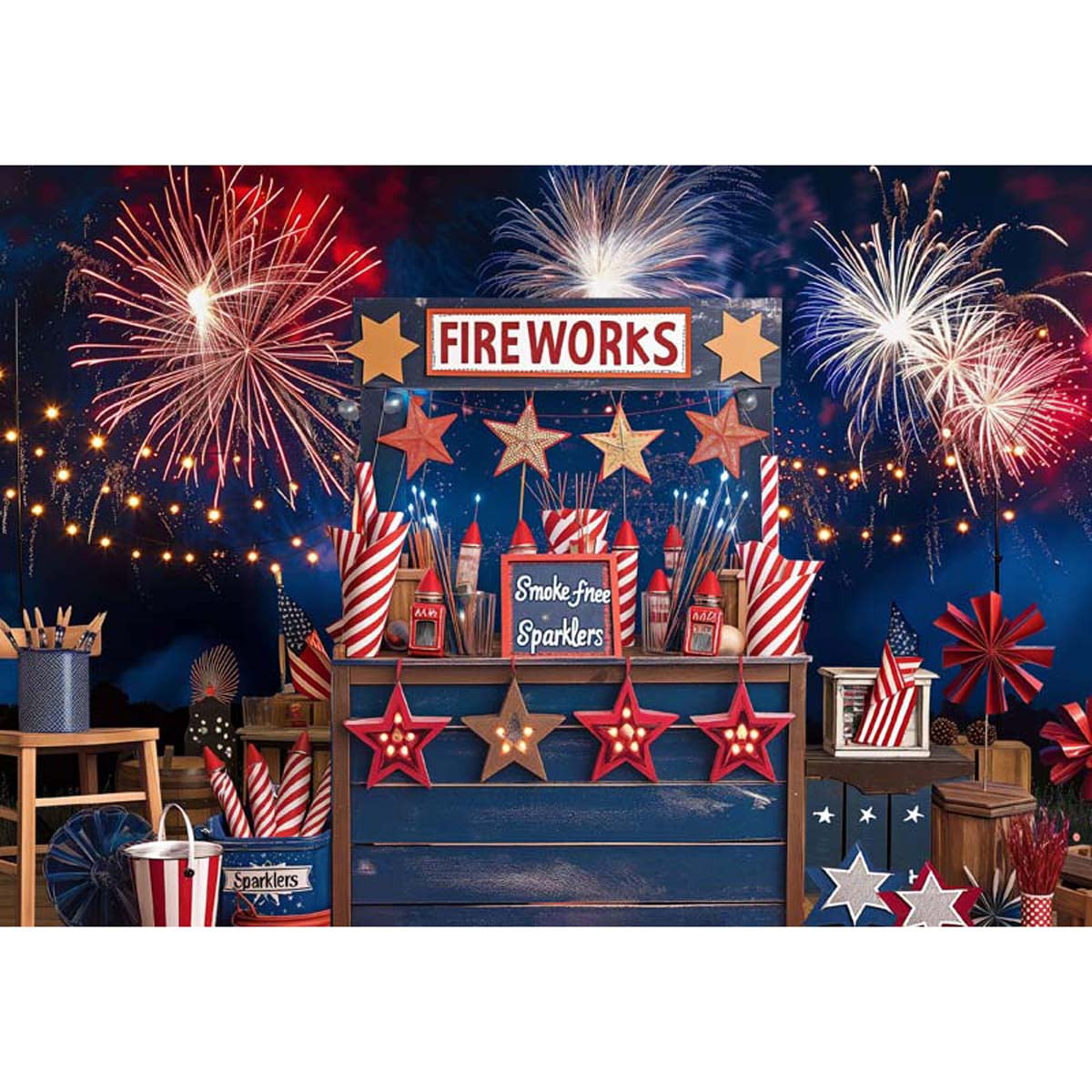 Allenjoy 4th of July Stand Backdrop - Walmart.com