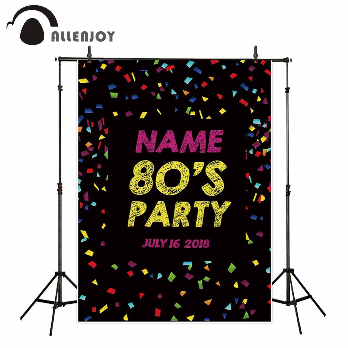 Allenjoy 80's party photography backdrop birthday fireworks carnival ...