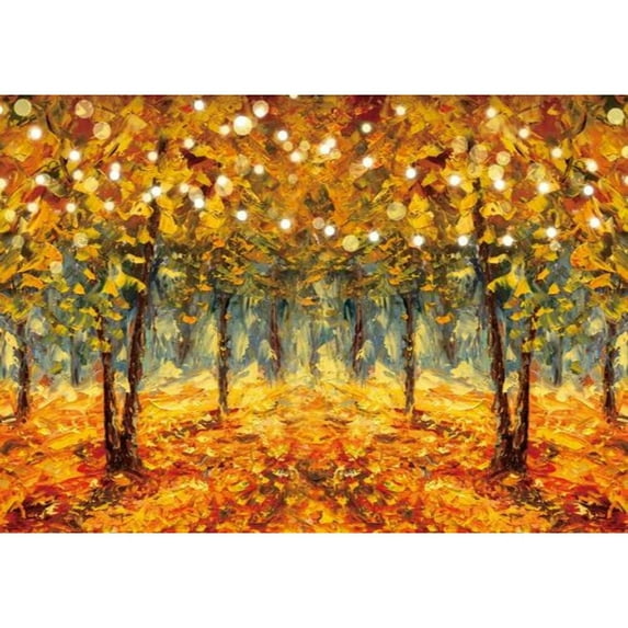 Allenjoy Autumn Natural Scenery Forest Farm Pumpkin Hay Fall ...