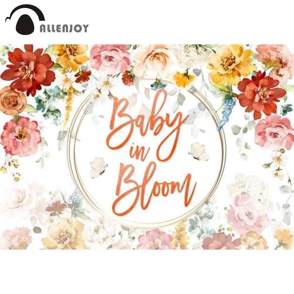Allenjoy Baby in Bloom Shower Party Background Floral Girl Birthday ...