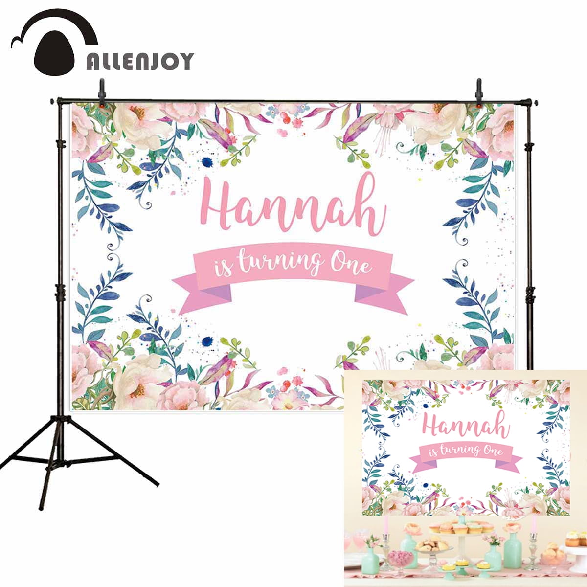 Allenjoy Backdrop For Photographic Studio Beautiful Flower Cluster ...