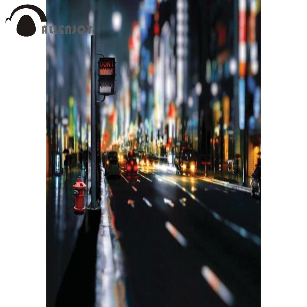 Allenjoy Background For Photography Night Cityscape Street View Bokeh ...
