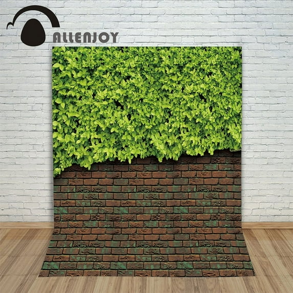 Allenjoy Background for photos Brick wall green leaves children's ...
