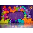 Allenjoy Balloon Purple Background Backdrop - Walmart.com