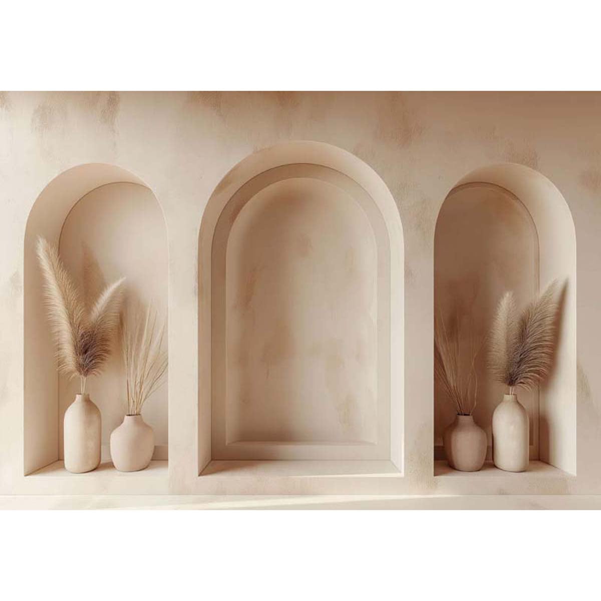 Allenjoy Beige Arch Wall three arched shelves - Walmart.com