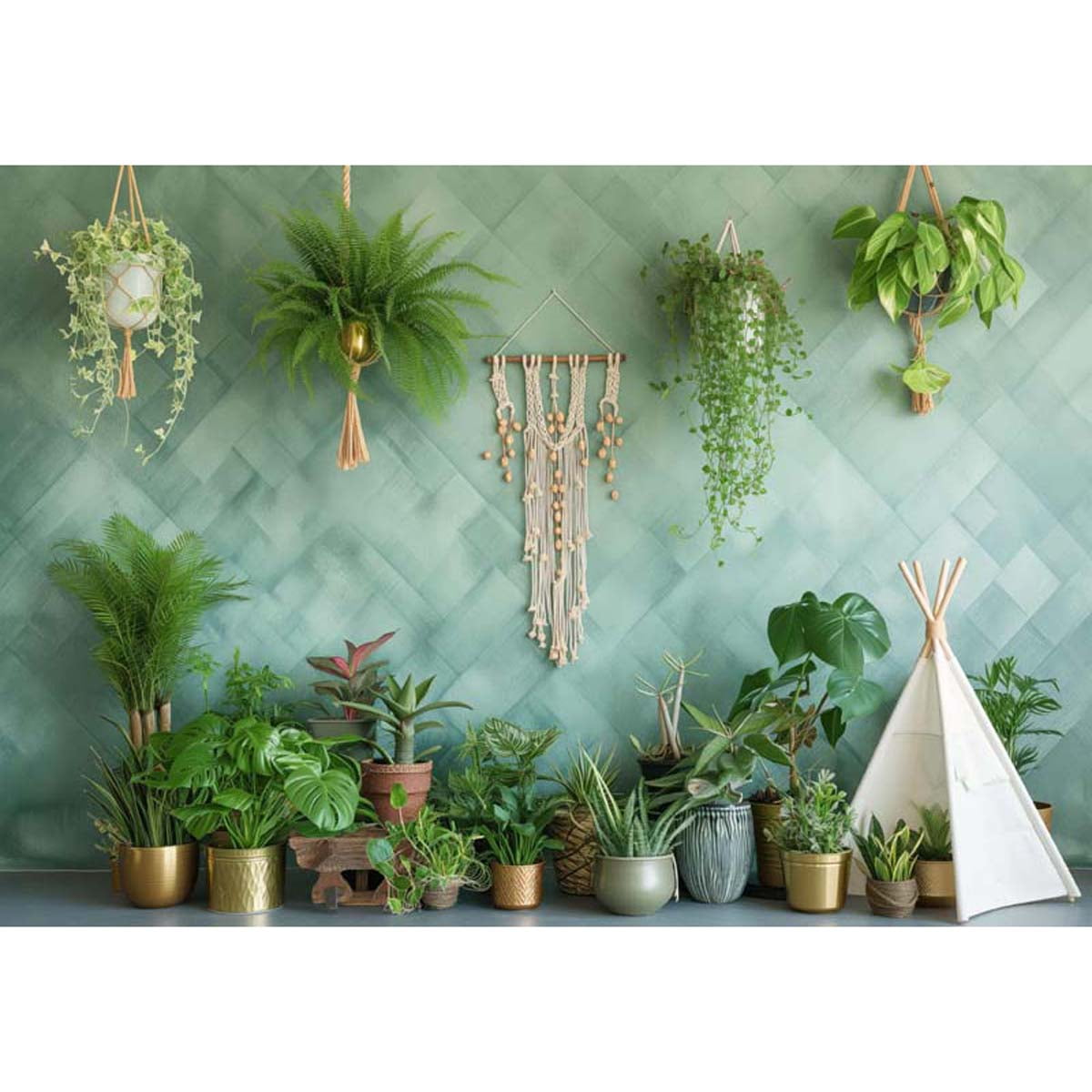 Allenjoy Boho Garden Plants Backdrop - Walmart.com