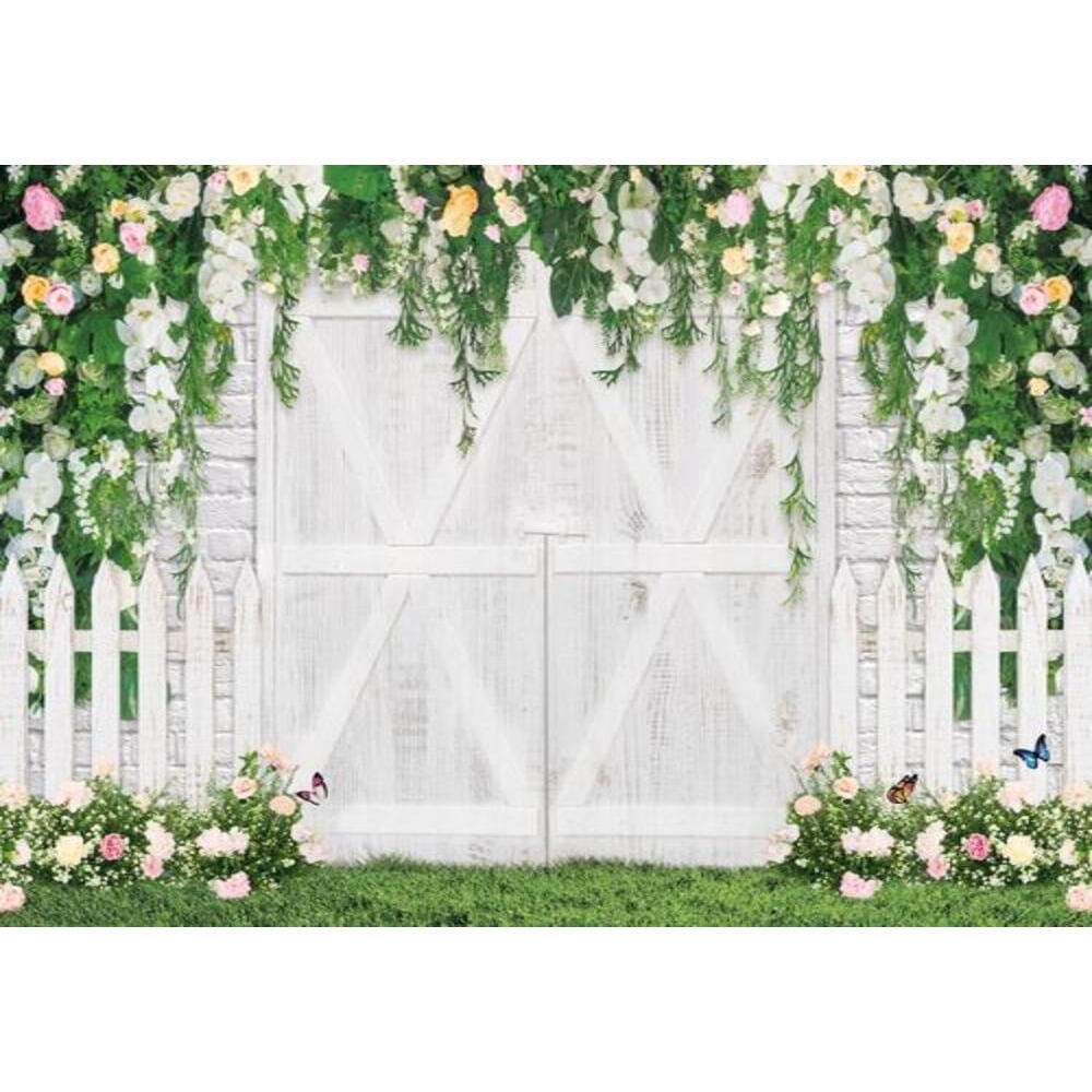 Allenjoy Bridal Shower Photo Booth Backdrop Custom Wedding Flower Wall ...