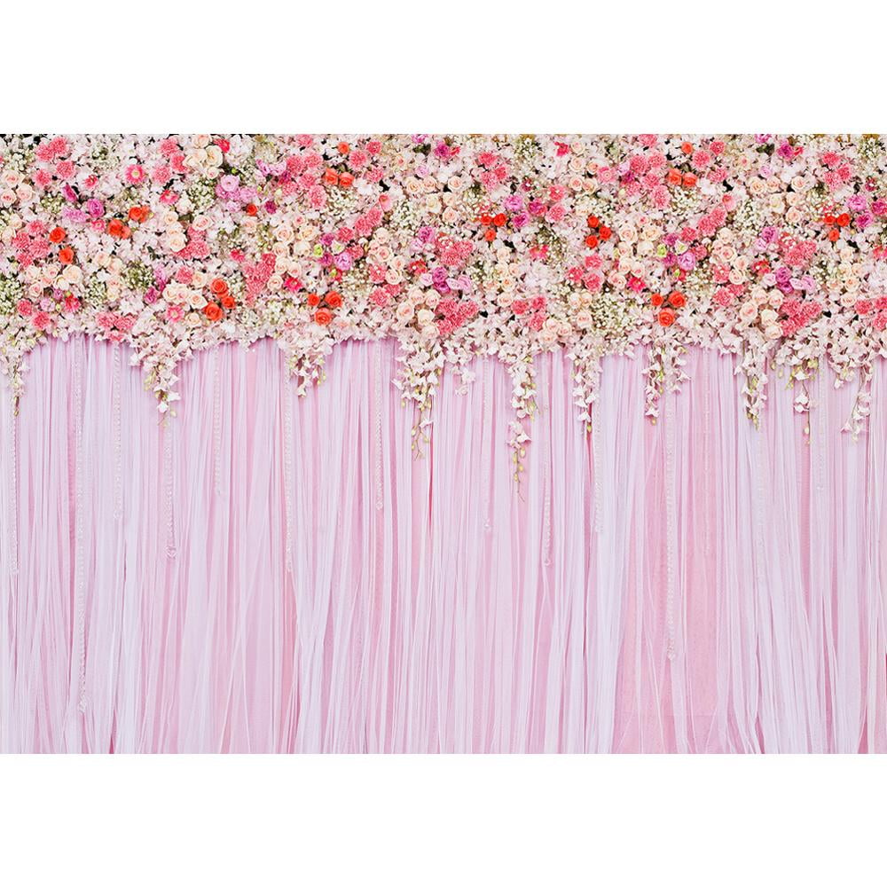 Allenjoy Bridal Shower Photo Booth Backdrop Custom Wedding Flower Wall ...