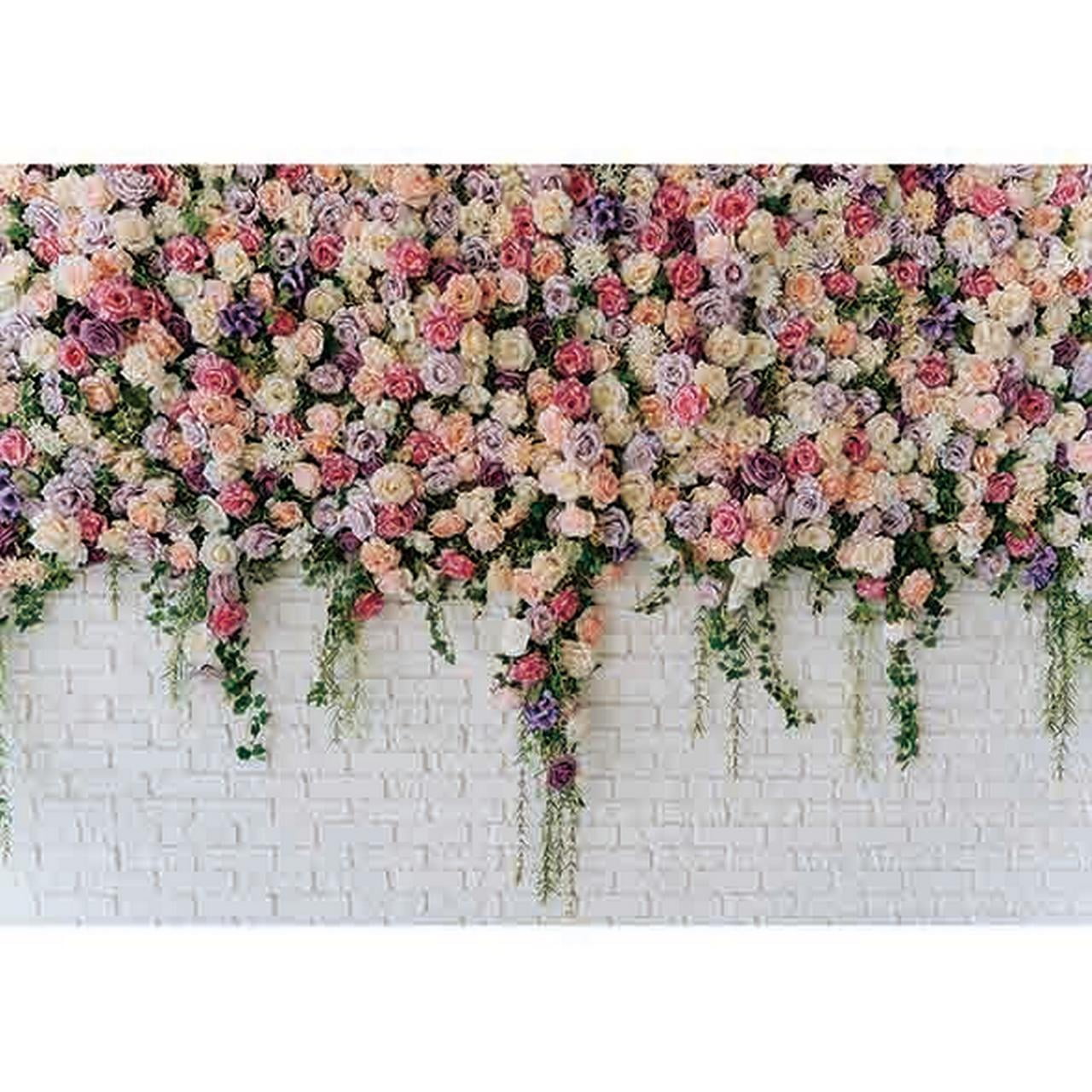 Allenjoy Bridal Shower Photo Booth Backdrop Custom Wedding Flower Wall ...