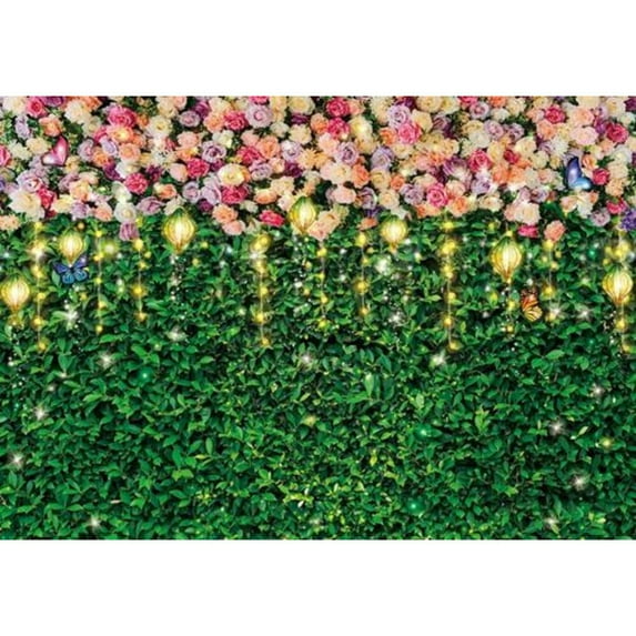 Allenjoy Bridal Shower Photo Booth Backdrop Custom Wedding Flower Wall ...