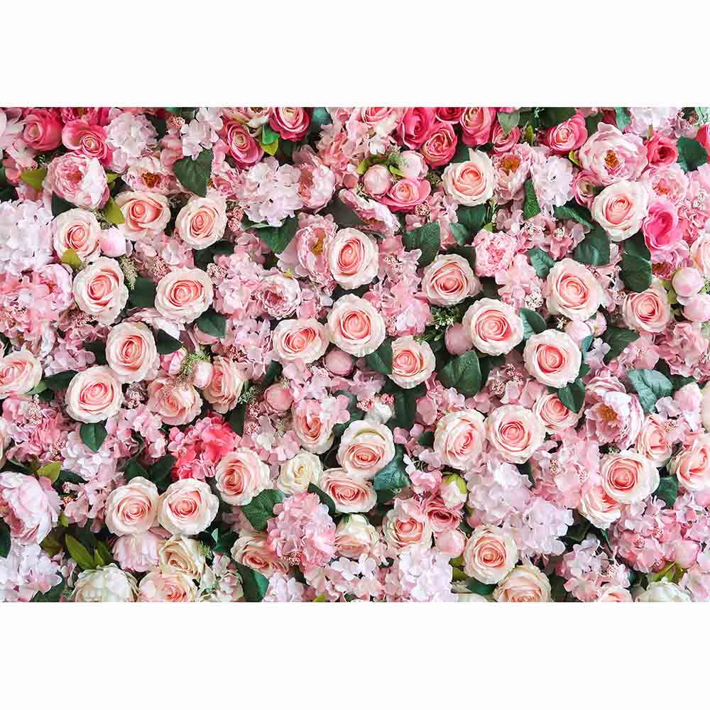 Allenjoy Bridal Shower Photo Booth Backdrop Custom Wedding Flower Wall ...