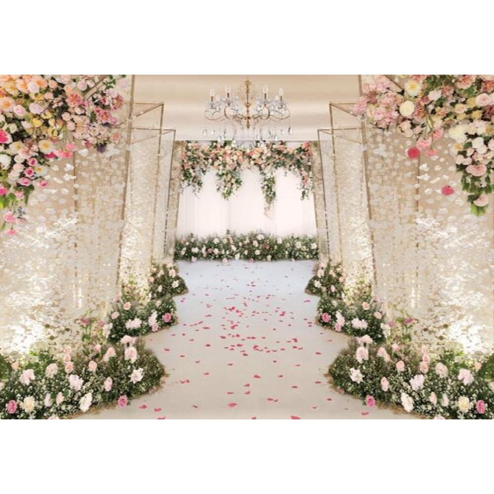 Allenjoy Bridal Shower Photo Booth Backdrop Custom Wedding Flower Wall ...