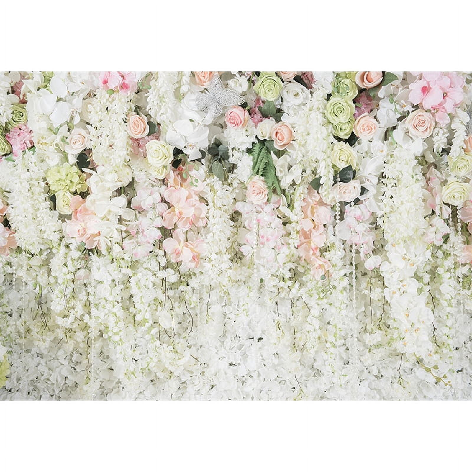 Allenjoy Bridal Shower Photo Booth Backdrop Custom Wedding Flower Wall ...