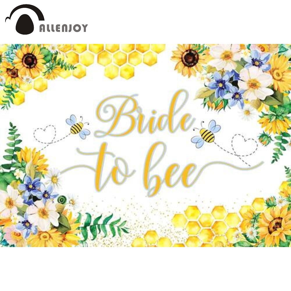 Allenjoy Bride to Bee Bridal Shower Backdrop Hy Sunflower Wedding Party ...