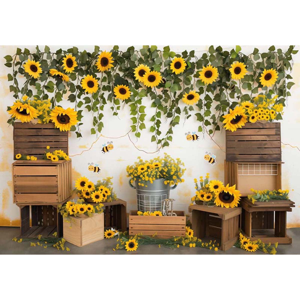 Allenjoy Bumble Bee Cake Smash Backdrop - Walmart.com