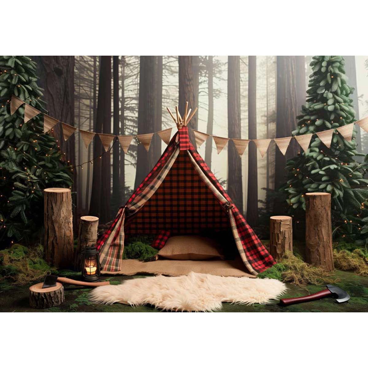 Allenjoy Camping Tent Forest Adventure Backdrop - Walmart.com