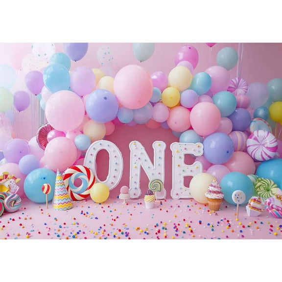 Mocsicka Candyland Birthday Party Backdrop Donuts Birthday Backdrop ...