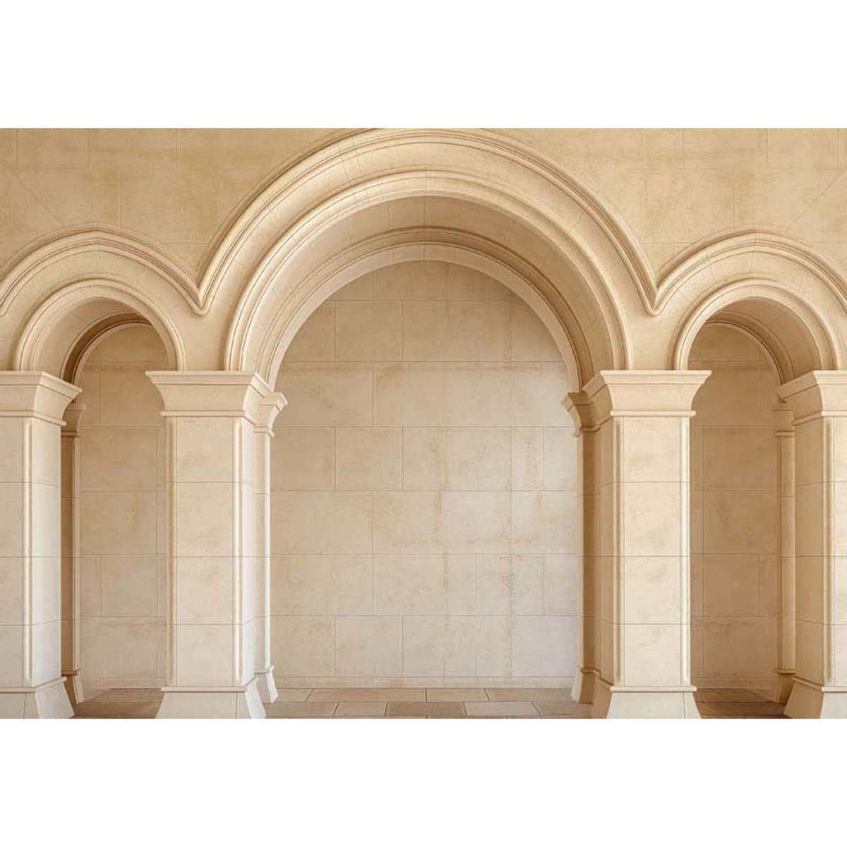 Allenjoy Classic Beige Arch Building Backdrop - Walmart.com