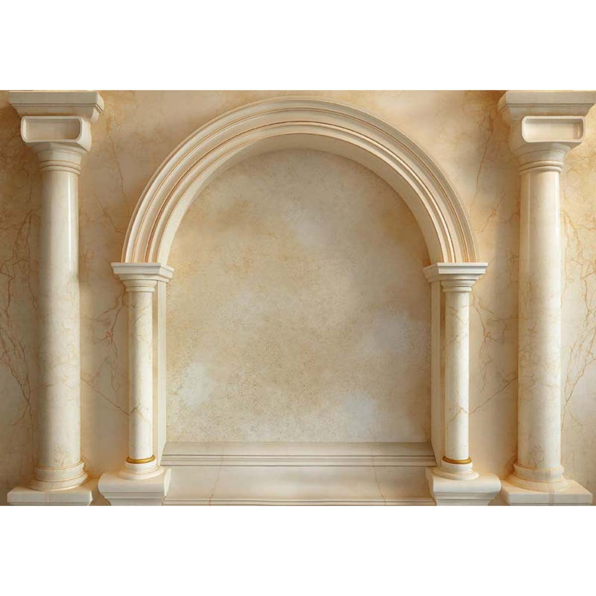 Allenjoy Classic Beige Arch Building Wall Backdrop - Walmart.com