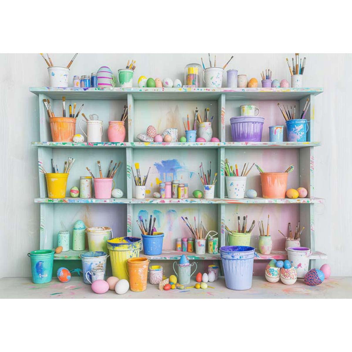 Allenjoy Colorful Paint Shelf Backdrop - Walmart.com