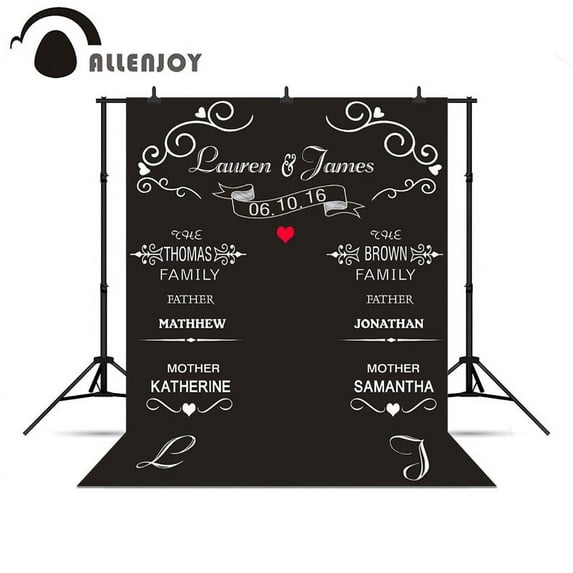 Allenjoy DIY wedding photography backdrops blackboard red heart ...
