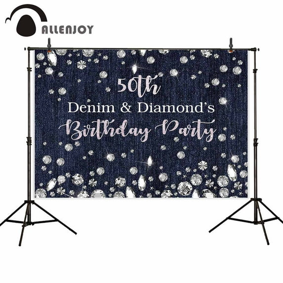 Allenjoy Denim photography backdrop 50th Birthday party can be ...