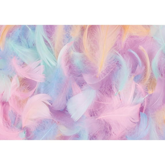Allenjoy Dreamy Wonderland Pink Feather Wall Baby Birthday Photography ...