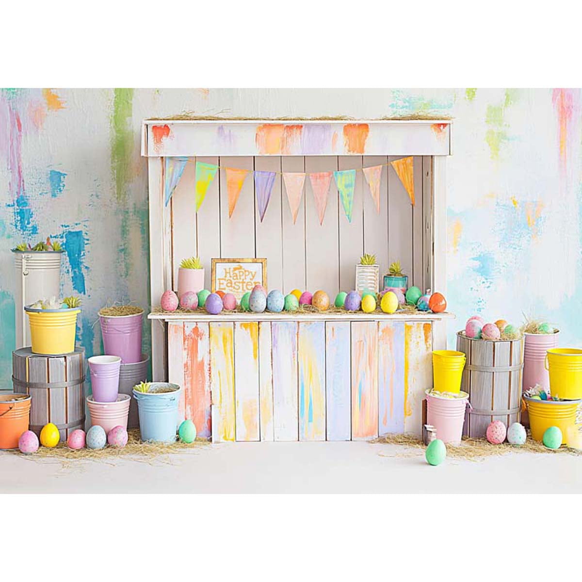 Allenjoy Easter Painting Shop Backdrop - Walmart.com