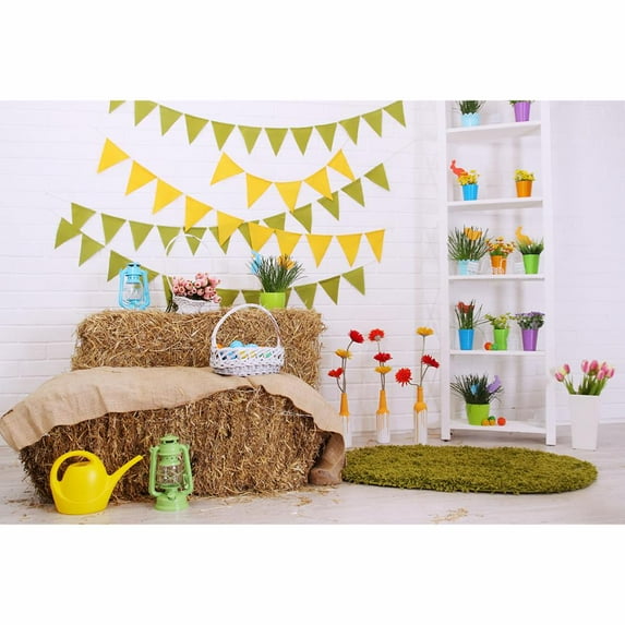 Allenjoy Easter Party Egg Background Photography Wood Door Baby Shower ...