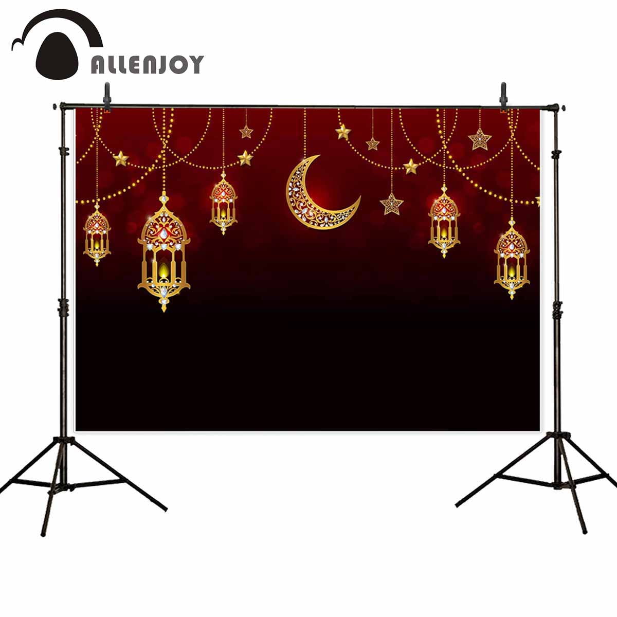 Allenjoy Eid Mubarak background for photo studio dark red night Hollow ...