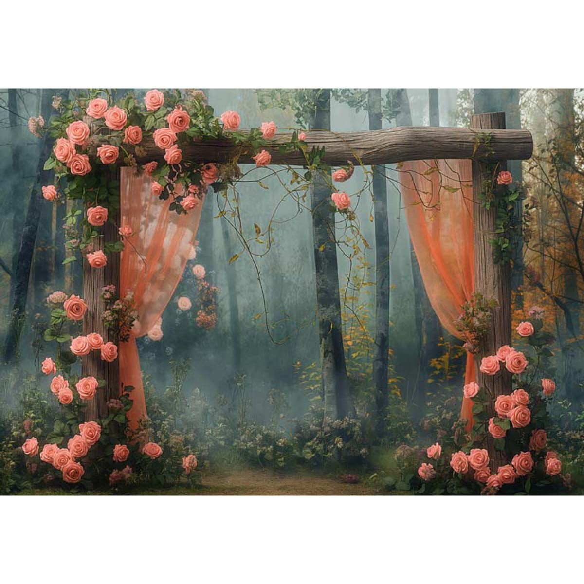 Allenjoy Fairy Forest Floral Arch Backdrop - Walmart.com