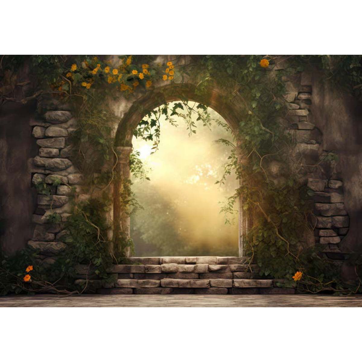 Allenjoy Fairytale Castle Morning Gate Backdrop - Walmart.com