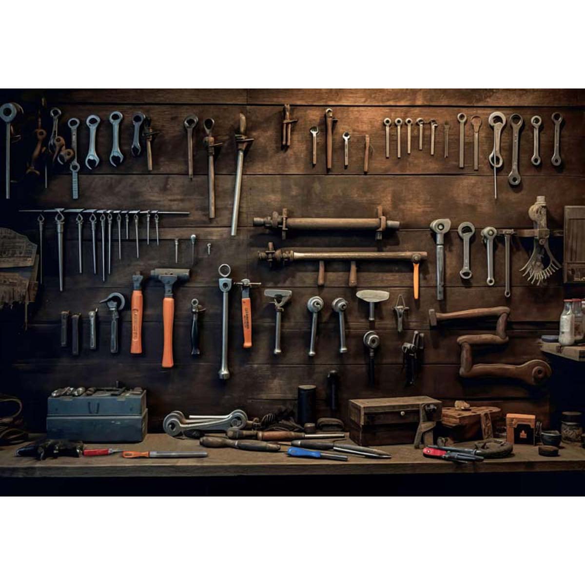 Allenjoy Father's Day Workshop Garage Backdrop for Boys - Walmart.com