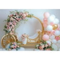 Allenjoy Floral Carriage Balloons Backdrop - Walmart.com