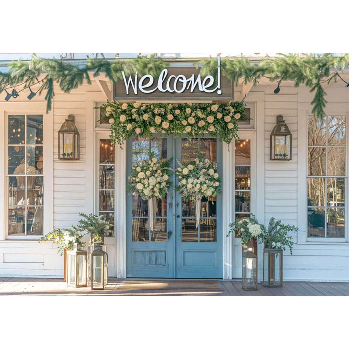 Allenjoy Flower Boutique Shop Backdrop - Walmart.com