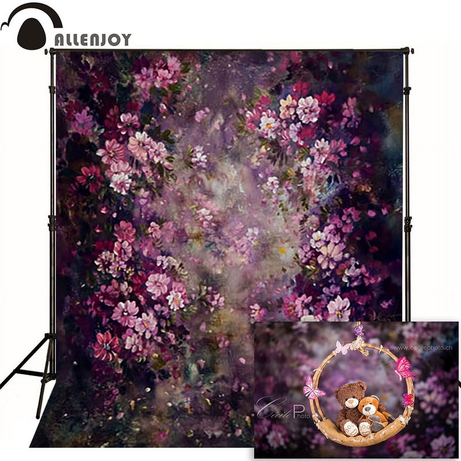 Allenjoy Flower Photography Backdrop Spring Wedding Painting Background ...