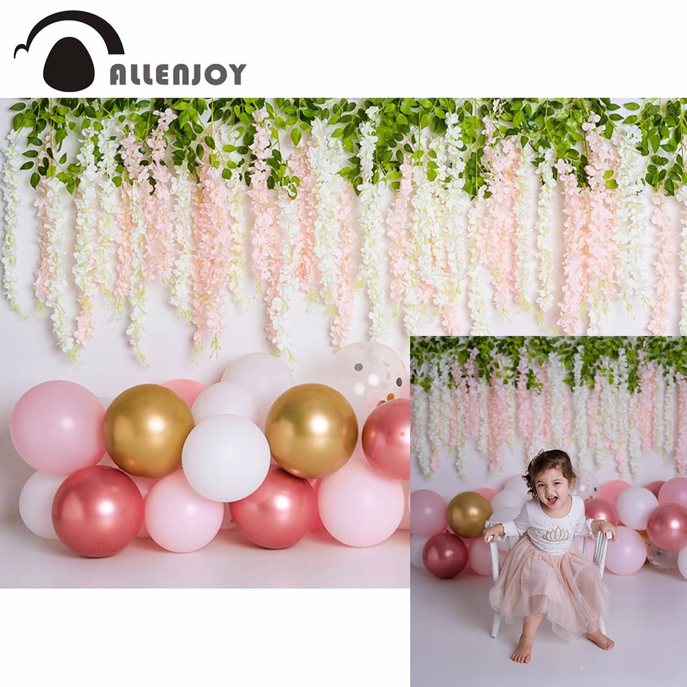 Allenjoy Flower Wall Photo Backdrops for Photos Girl Birthday Smash ...