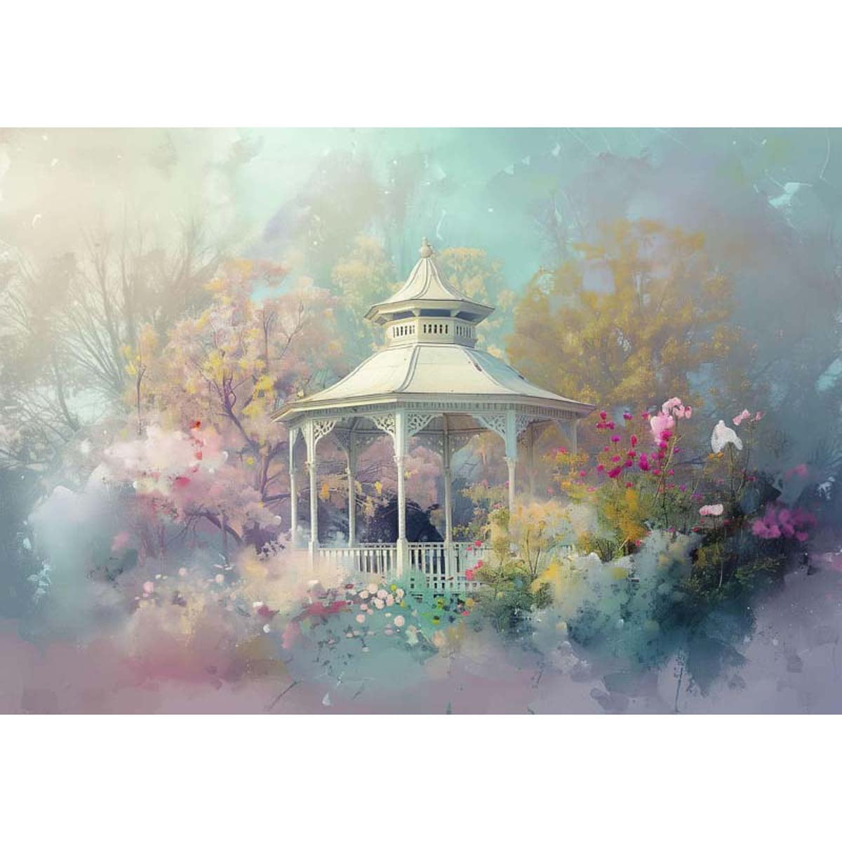 Allenjoy Garden Pavilion Painting Backdrop - Walmart.com
