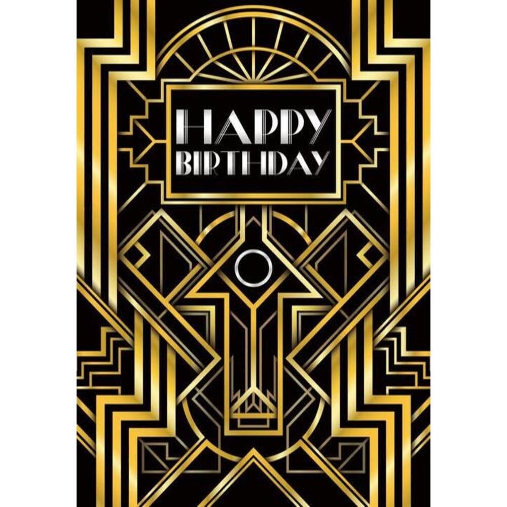 Allenjoy Gatsby Happy Birthday Backdrop 20's 1920s Woman Man Party ...