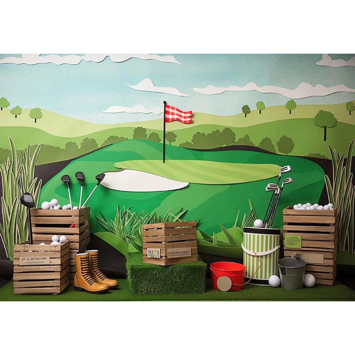 Allenjoy Golf Kids Green Background Backdrop - Walmart.com