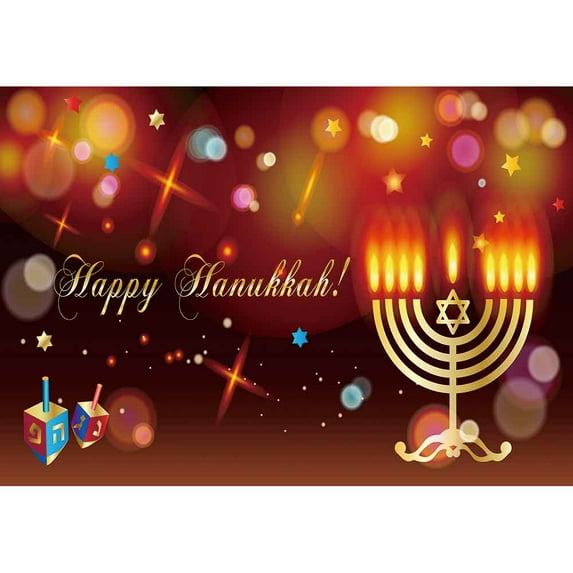 Allenjoy Hanukkah Menorah Photography Backdrop Jewish Holiday Menorah ...