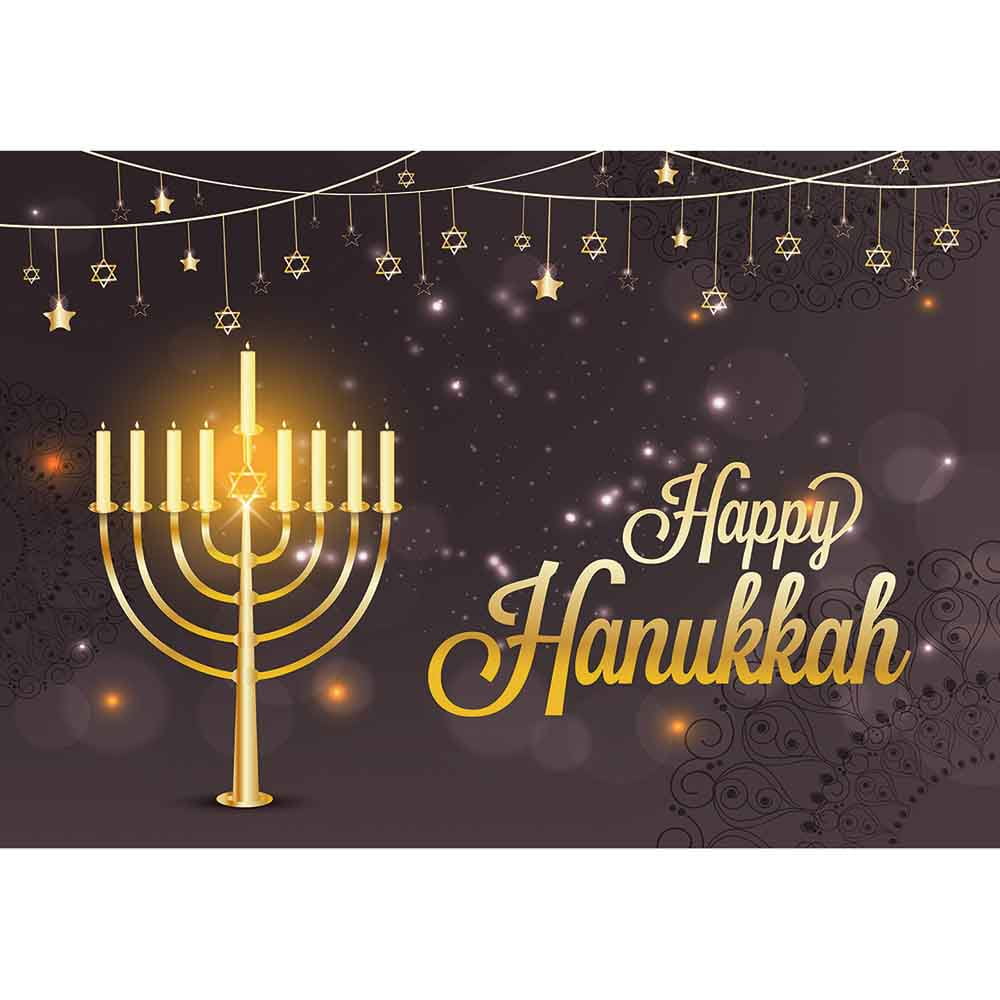 Allenjoy Hanukkah Menorah Photography Backdrop Jewish Holiday Menorah ...