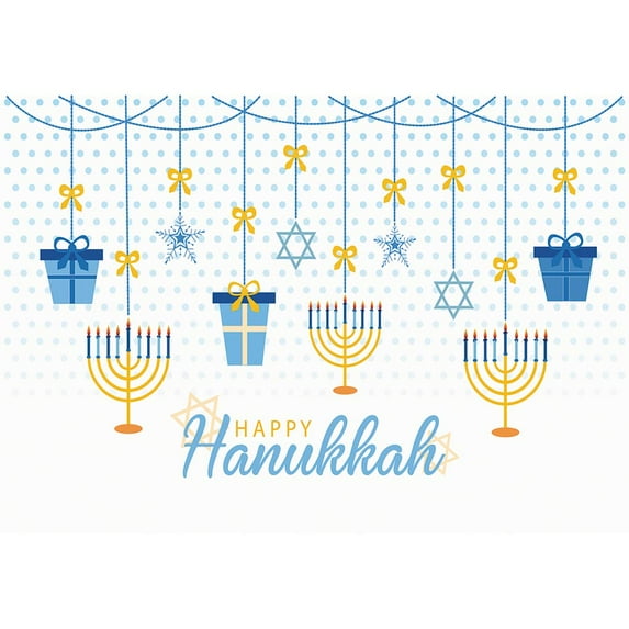 Allenjoy Hanukkah Menorah Photography Backdrop Jewish Holiday Menorah ...