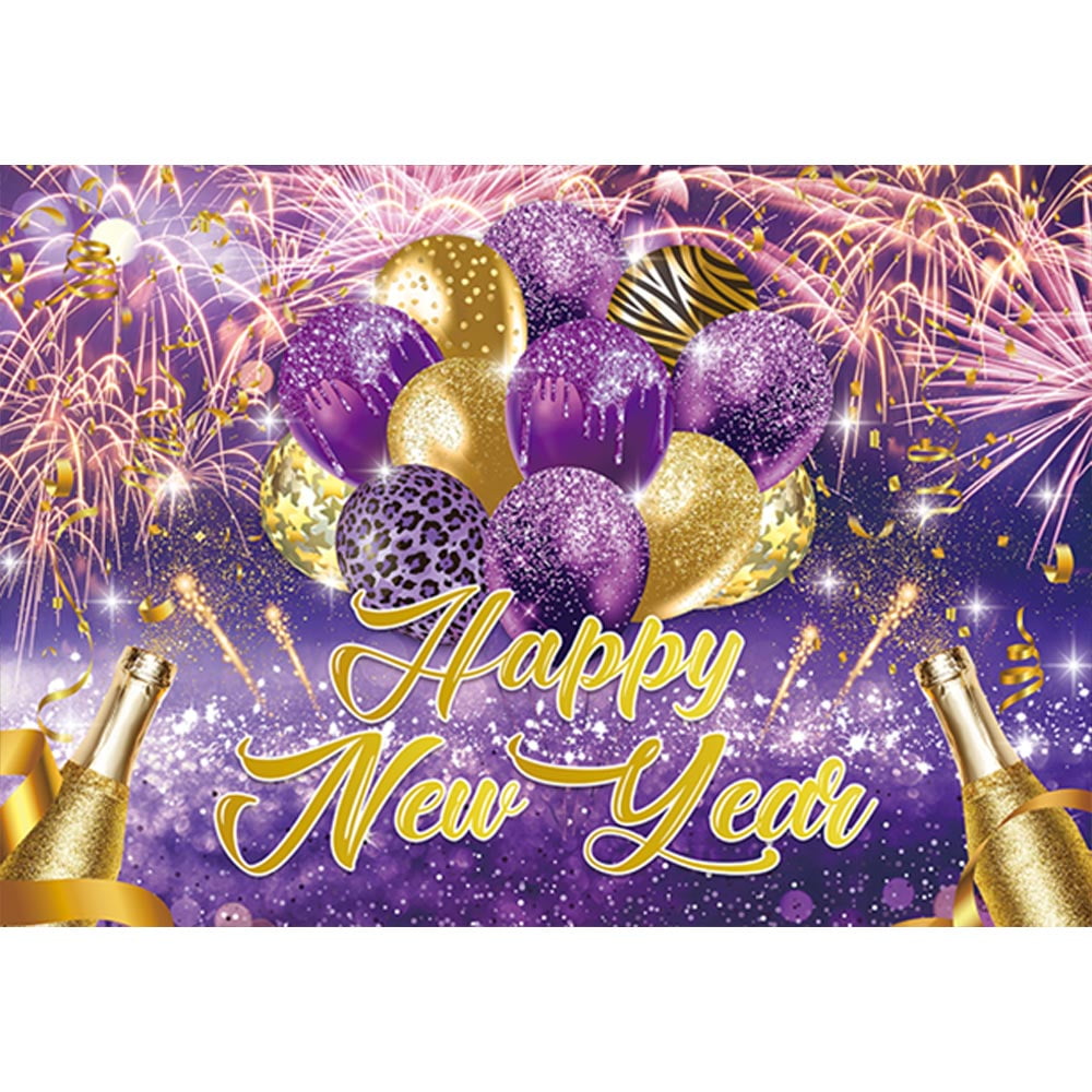 Allenjoy Happy Birthday New Year Retirement Party Background Golden ...