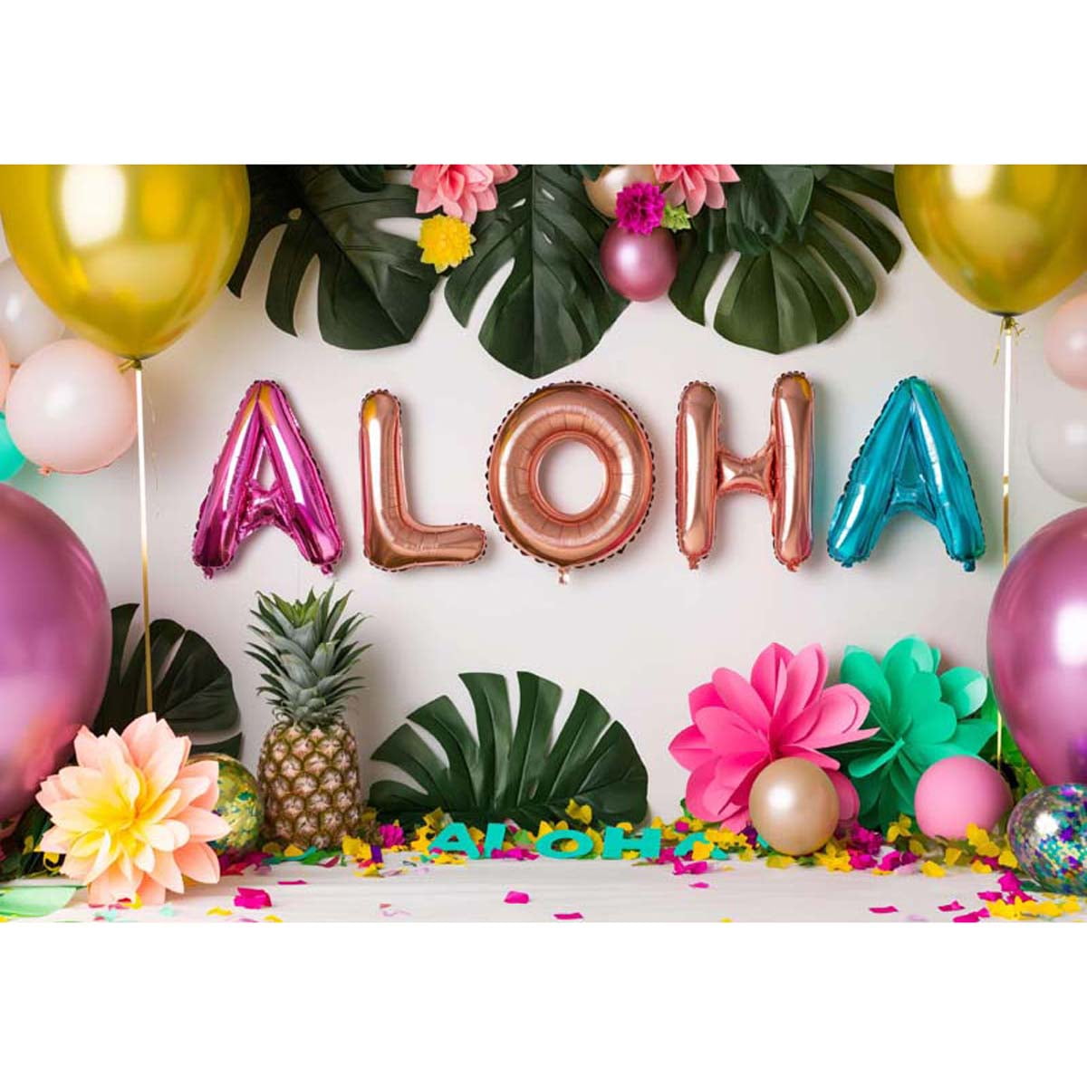 Allenjoy Hawaii Aloha Tropical Party Backdrop - Walmart.com